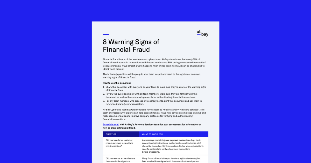 8 Warning Signs of Financial Fraud