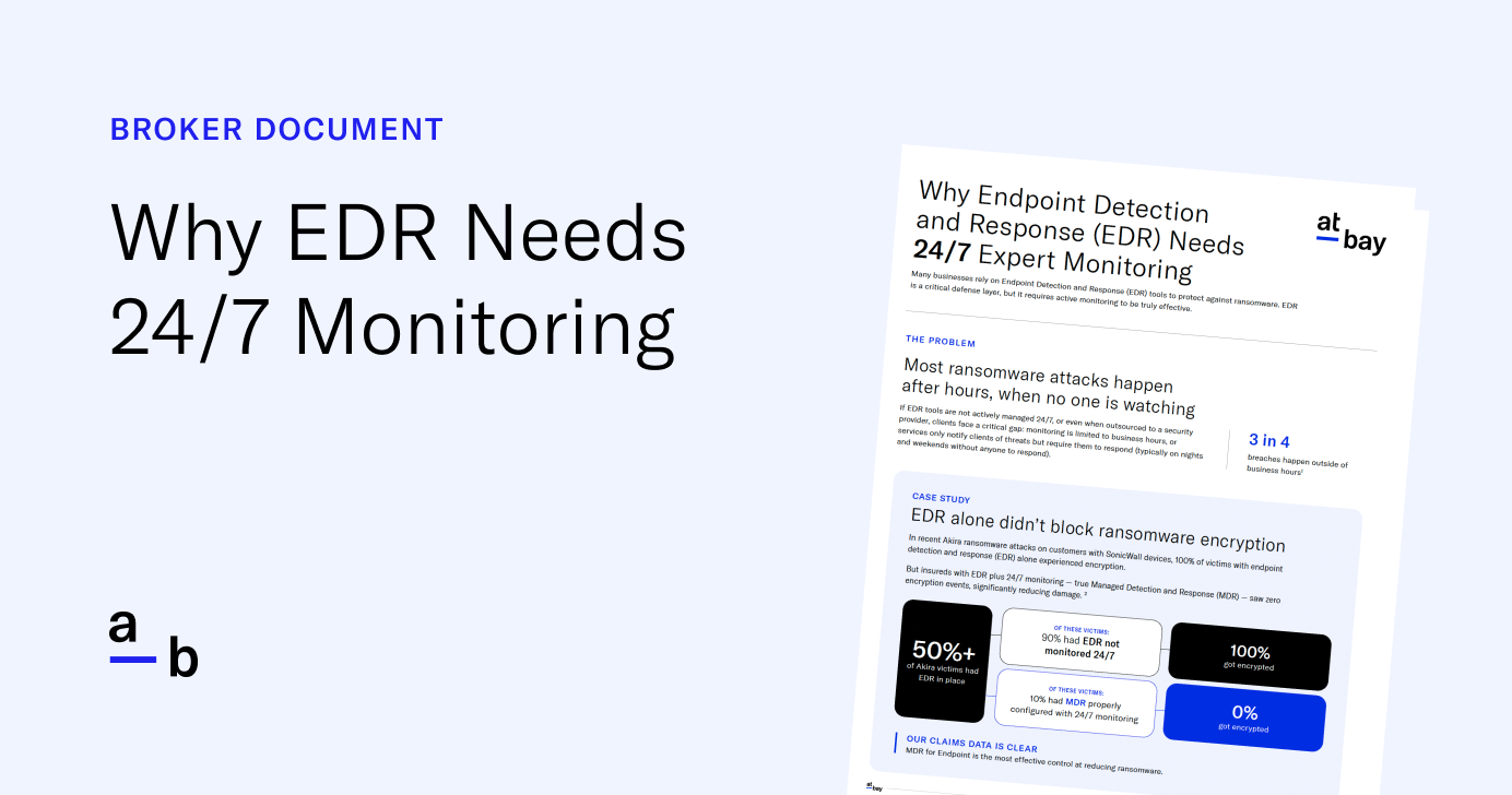 Why EDR Needs 24/7 Monitoring | At-Bay